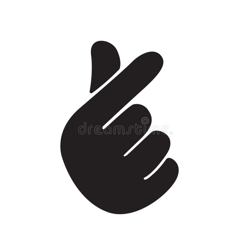 Hand Show Mini Heart Sign. Vector Illustration Stock Vector ...