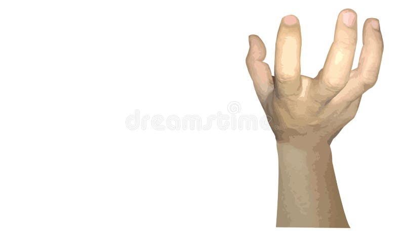 Hand.show Stance.something Isolated on White Stock Illustration ...