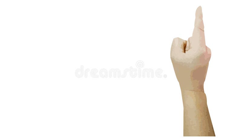 Hand.show Stance.something Isolated on White Stock Illustration ...