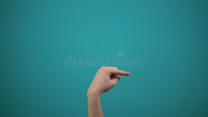 Hand Show To Sides by Finger, Left and Rights, Green Screen Stock ...