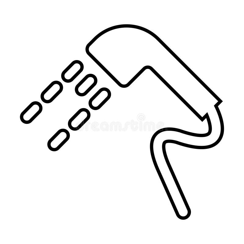Hand Shower Icon in Line Style Stock Vector - Illustration of android ...