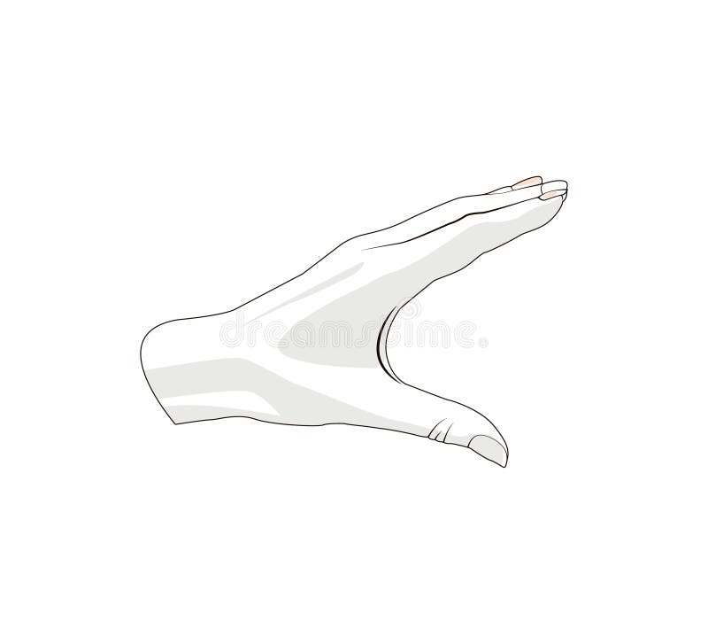 Hand Showing Big Size. Hand Gesture. Stock Vector - Illustration of ...