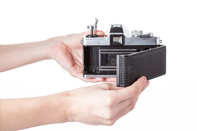 A Hand Showing Camera Inside Stock Image - Image of professional ...