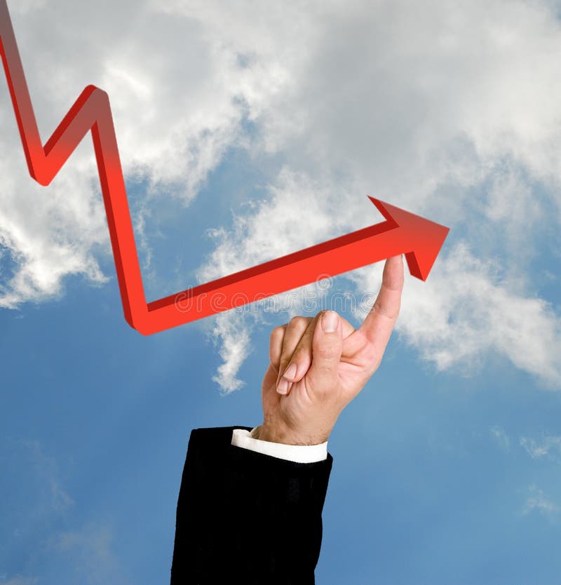 Hand showing a chart stock photo. Image of hand, growth - 16501206
