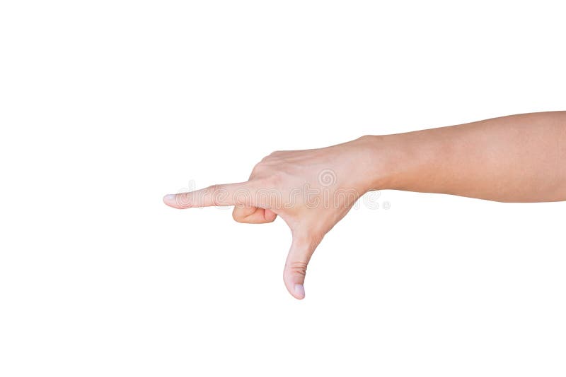 Hand Showing Corner Shape Gesture with Clipping Path Stock Photo ...