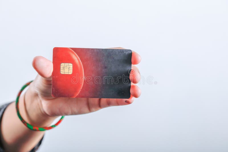 Hand Showing Credit / Debit Card Stock Photo - Image of bank, greeting ...