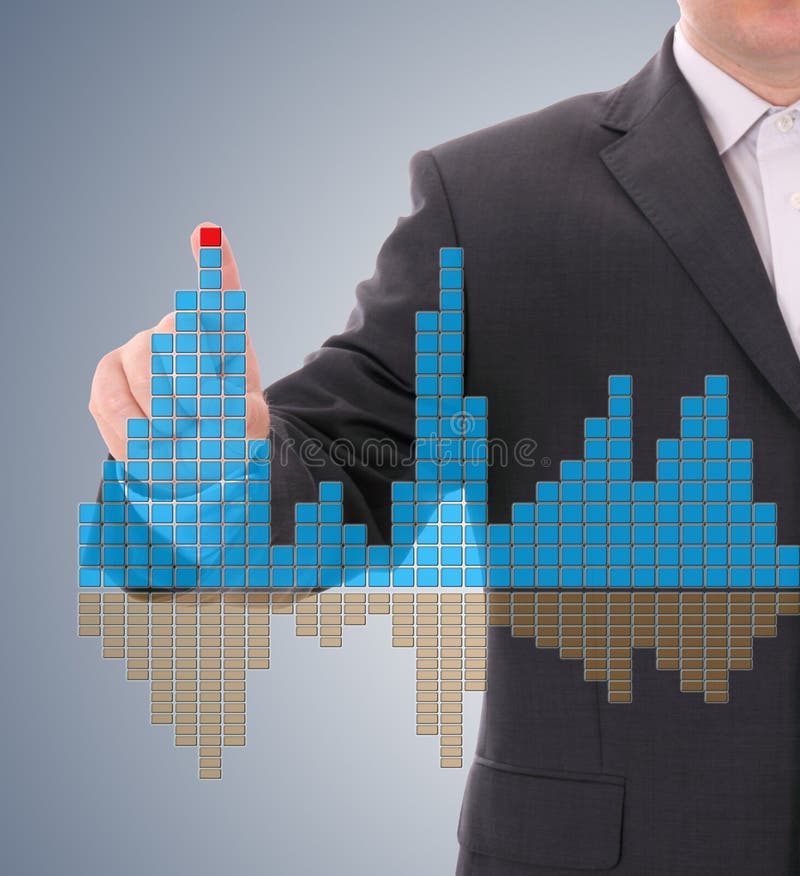 Hand showing a graph stock photo. Image of expertise - 33973878