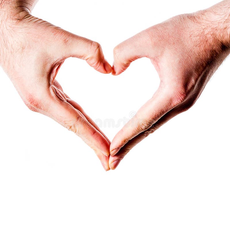 Hand Gesture Heart Symbolic Isolated Stock Photo - Image of feeling ...