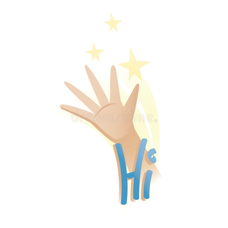 Hi Hand Gestures Stock Illustrations – 389 Hi Hand Gestures Stock ...