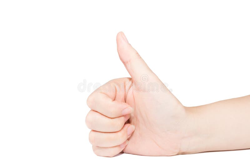 Hand showing like stock image. Image of thumbs, female - 56869861