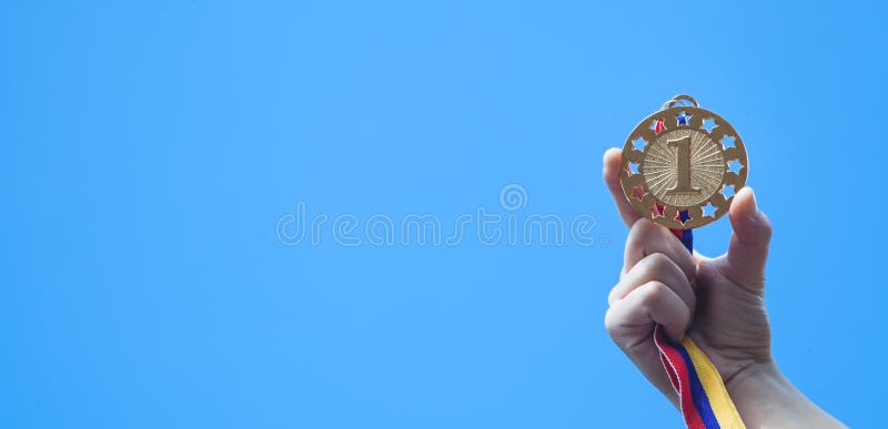 Hand Showing Medal. Sport, Winner, Success Stock Photo - Image of ...