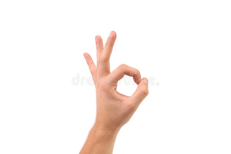 Human Hand Gesture is All Right Everything is OK. Stock Photo - Image ...