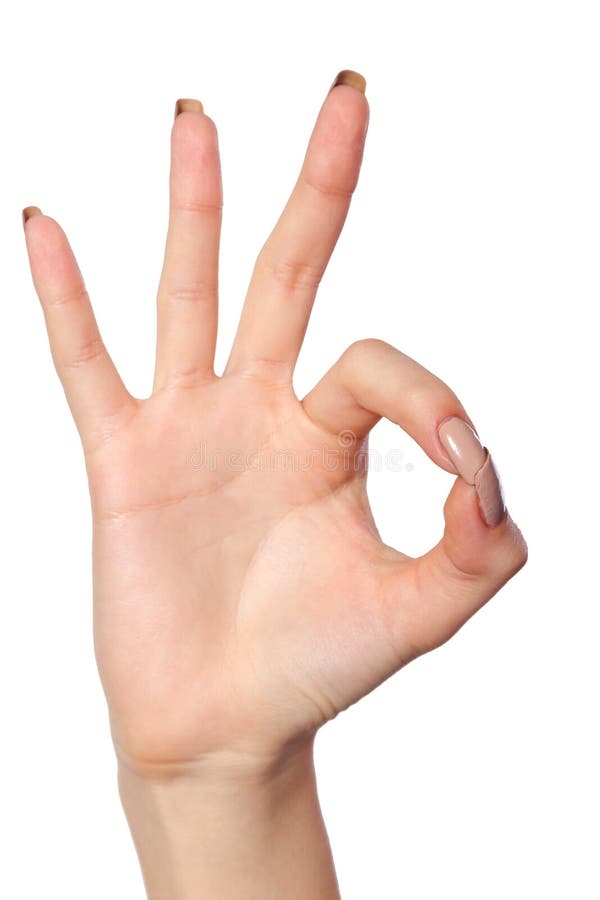 Hand is Showing a Fig Sign Isolated on White Stock Photo - Image of ...
