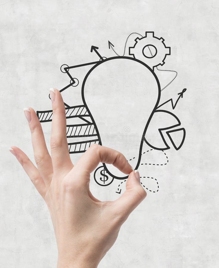 Hand showing OK symbol stock image. Image of human, bulb - 48505005