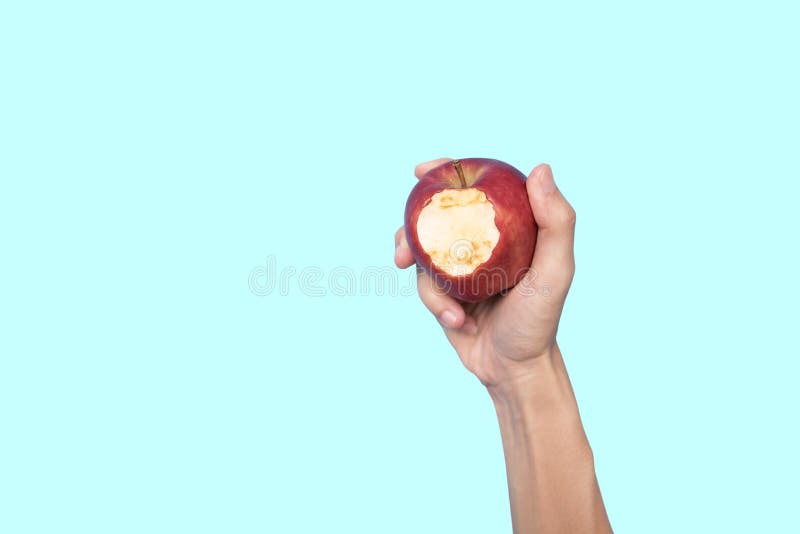 Hand Showing Red Apple with Concept Creativity Inspiration Think Stock ...