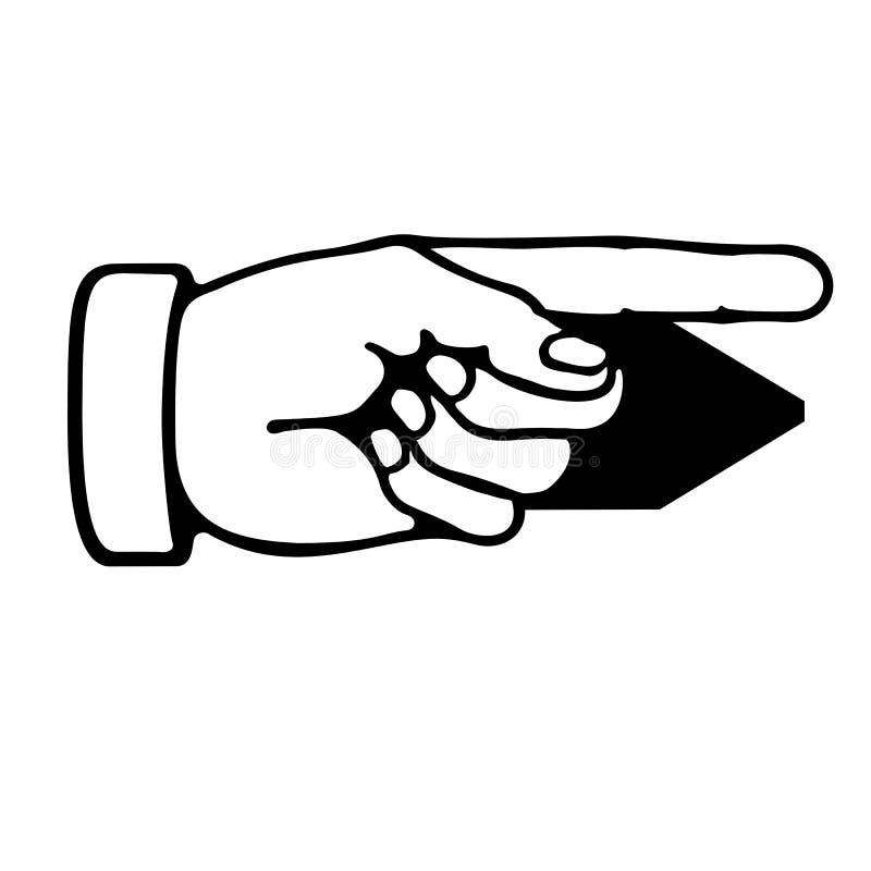 Hand showing the right stock illustration. Illustration of model - 80246542