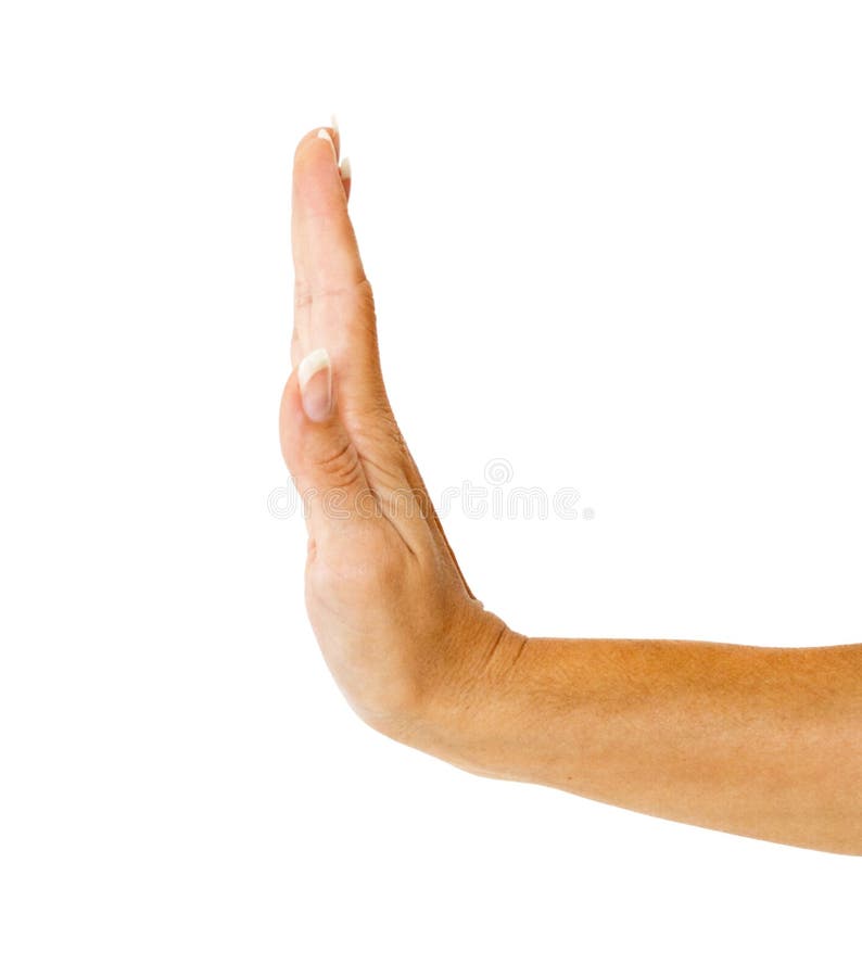 Hand showing stop sign stock photo. Image of isolated - 11840480