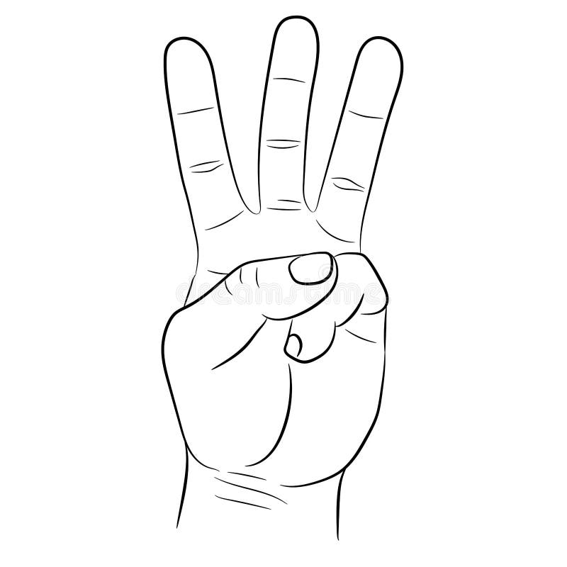 Three Finger Clipart