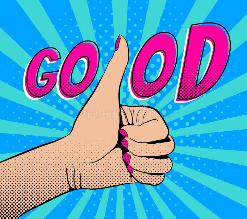 Good thumb up stock vector. Illustration of vector, gesture - 15811851