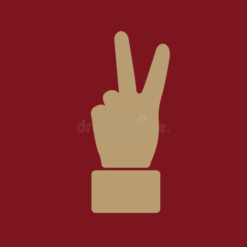 The Hand Showing Victory Gesture Icon. Victoty Symbol Stock Vector ...
