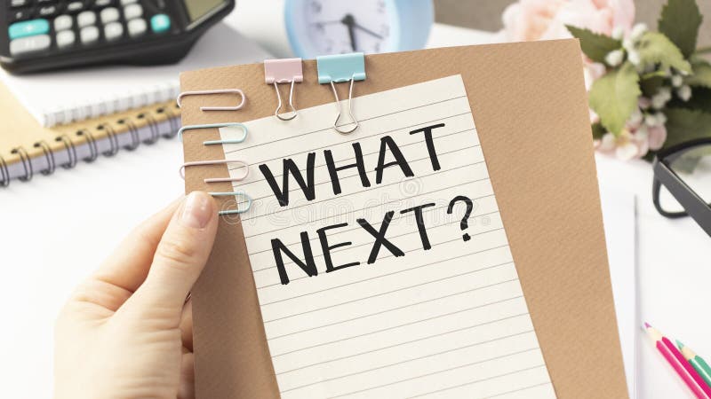 Hand Showing Whats Next, Text Stock Image - Image of time, target ...