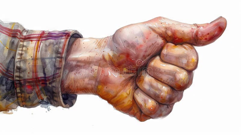 The Hand Shows the Gesture of a Class Modern Illustration. the Best ...