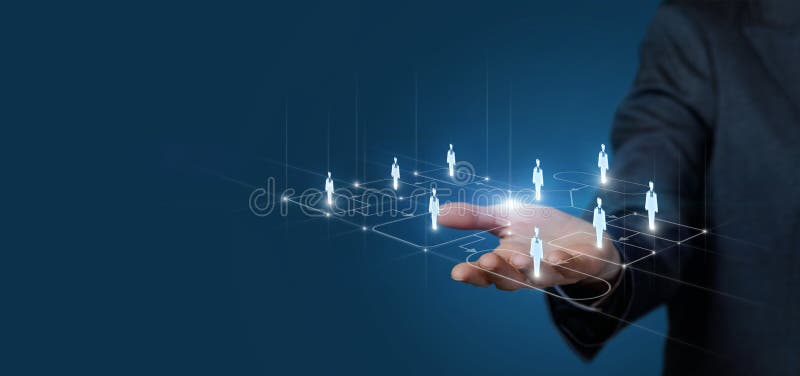 Hand Shows Human Resources on a Process Flowchart Stock Photo - Image ...