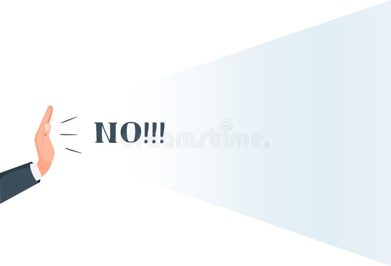 Hand Shows NO. Vector Image on White Background Stock Vector ...