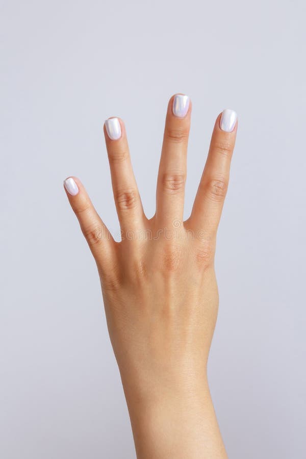 The Hand Shows the Number Four. Countdown Gesture or Sign Stock Image ...