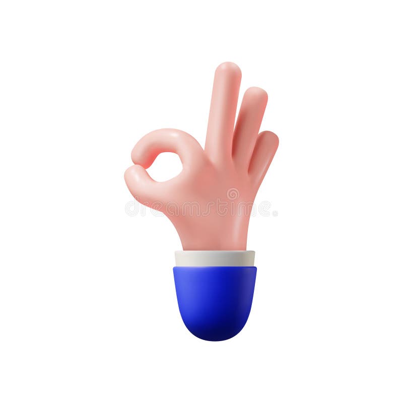The Hand Shows Ok. Gesture All Right, Good Stock Vector - Illustration ...
