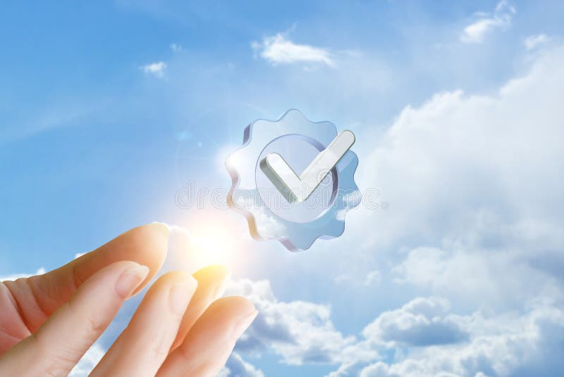 Hand Shows the Sign of the Best Service . Stock Photo - Image of review ...