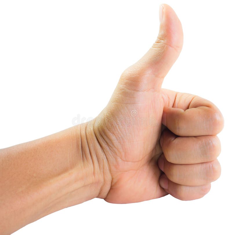 The hand shows thumbs up stock image. Image of hand, closeup - 34491949