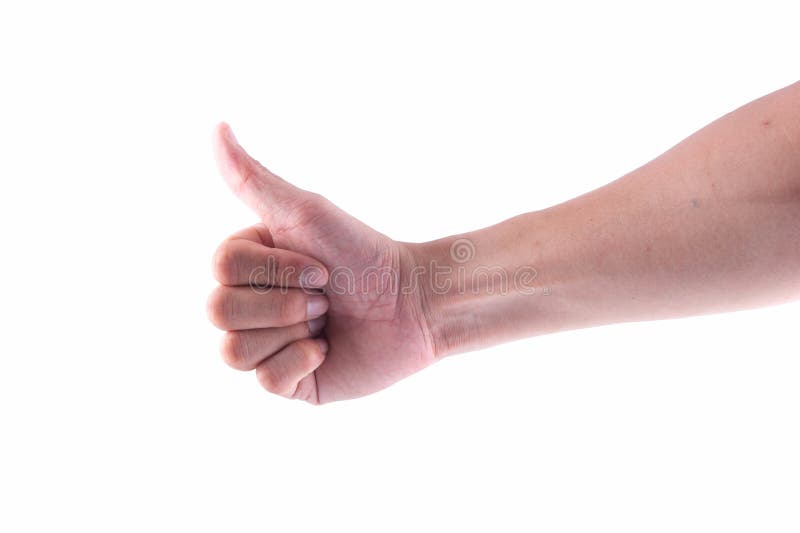 129 Real Hand Thumbs Up Sign White Background Photos - Free & Royalty ...