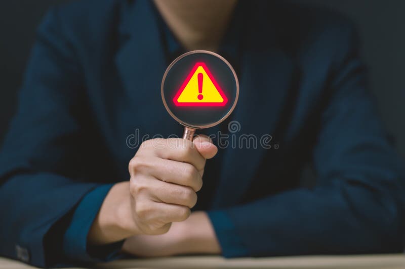 Caution Failure System Hacked Warn Alert Concept Stock Photo - Image of ...