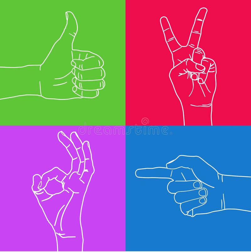 Hand sign stock vector. Illustration of finger, human - 10962370