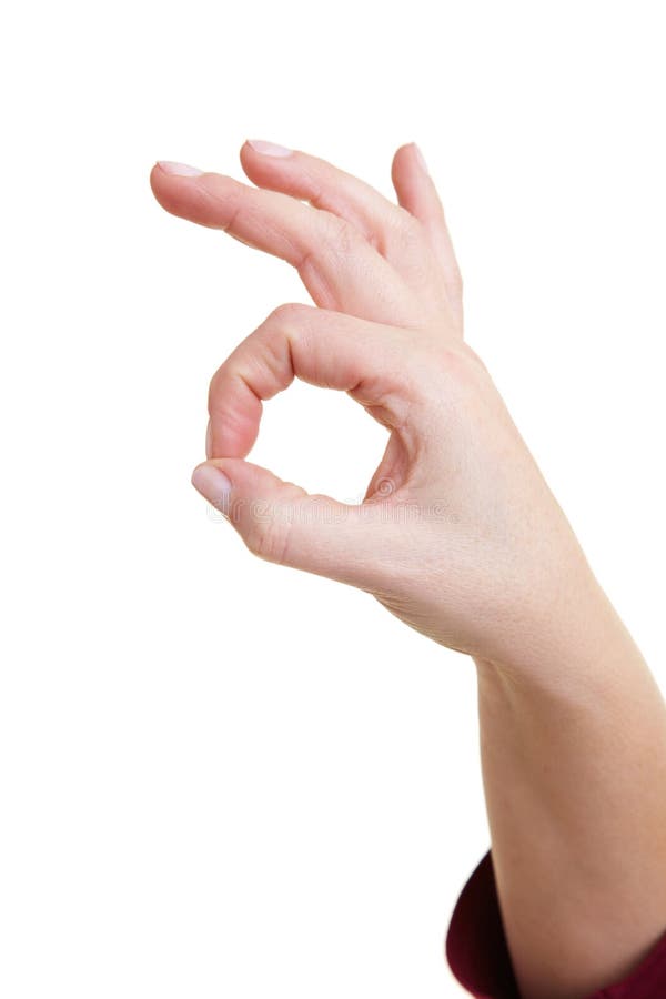 Hand with Thumb and Index Finger Stock Image - Image of background ...