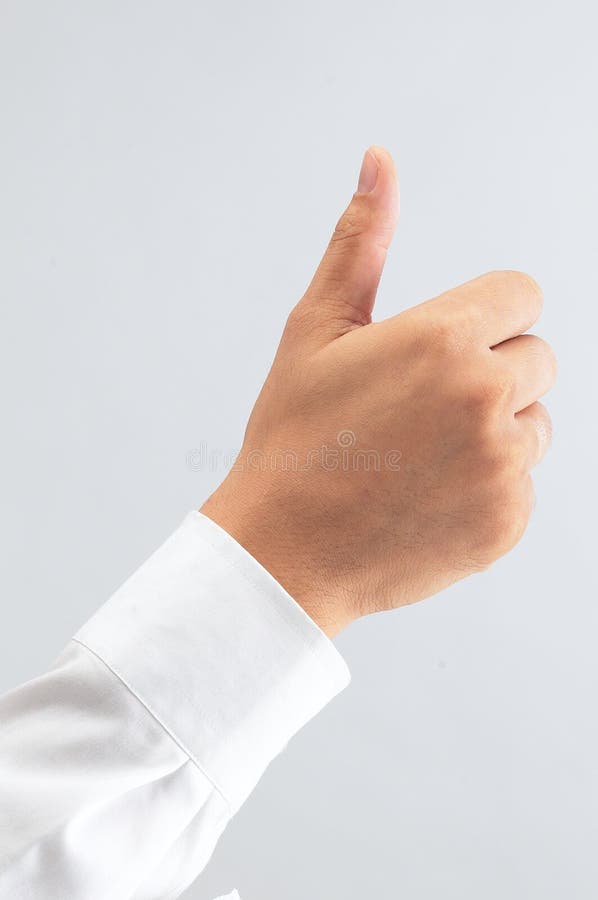 Hand sign stock photo. Image of body, thumb, parts, plain - 25869936