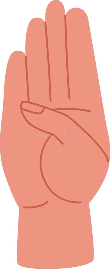 Hand Sign Alphabet B Letter Stock Vector - Illustration of letter, sign ...