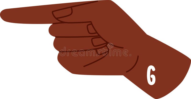 Hand Sign Alphabet G Letter Stock Vector - Illustration of hand, deaf ...