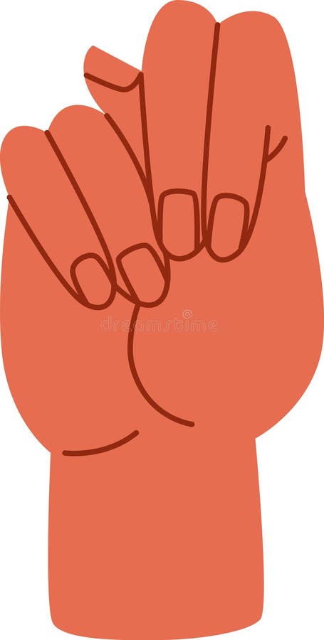 Hand Sign Alphabet N Letter Stock Vector - Illustration of symbol, hand ...