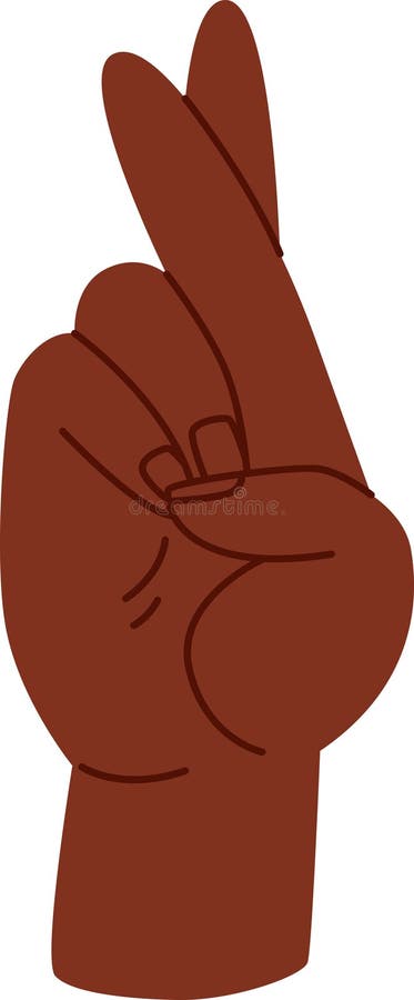 Hand Sign Alphabet R Letter Stock Vector - Illustration of deaf, logo ...