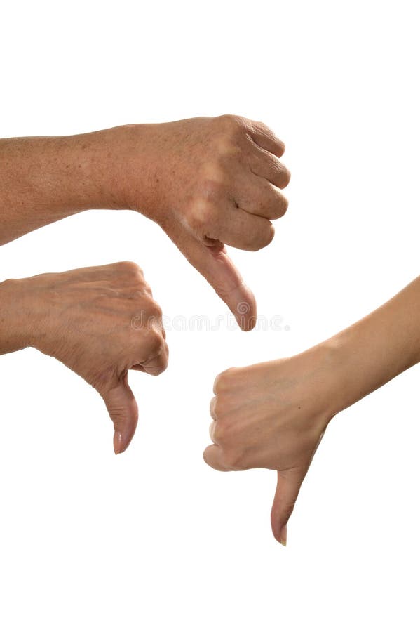 Hands Showing Thumbs Up and Thumbs Down Signs Stock Photo - Image of ...