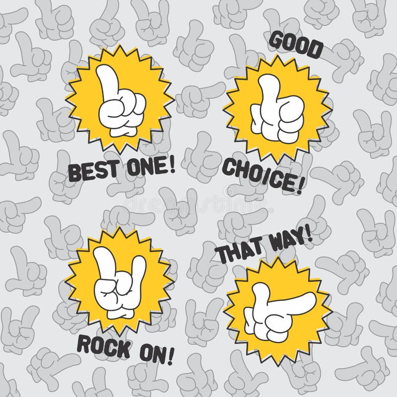 Hand sign cartoon stock vector. Illustration of isolated - 30792029