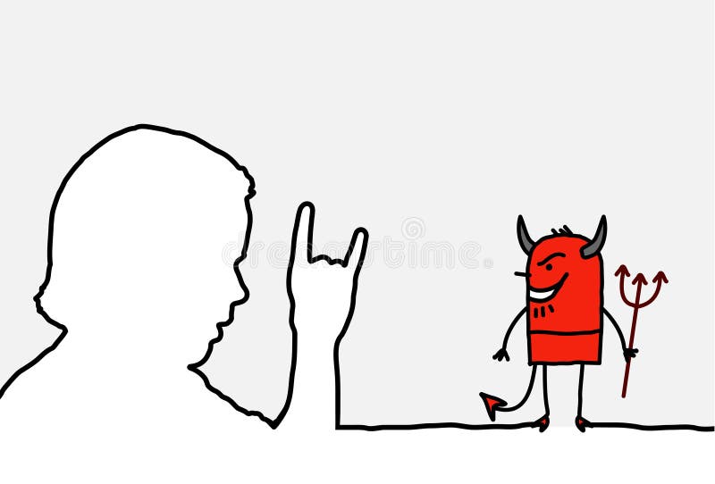Devil Horns Hand Sign Stock Illustrations – 884 Devil Horns Hand Sign ...