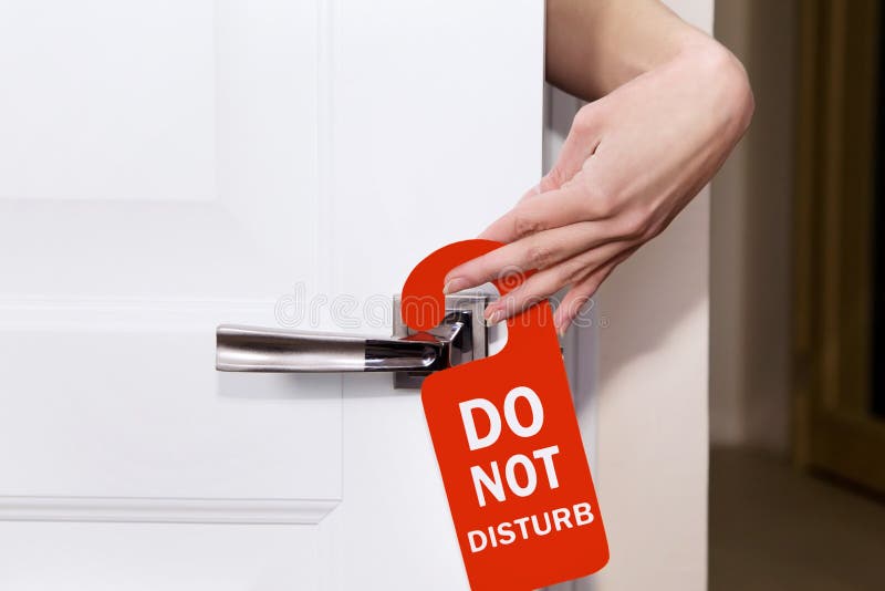 Hand sign do not disturb stock photo. Image of hotel - 51637458