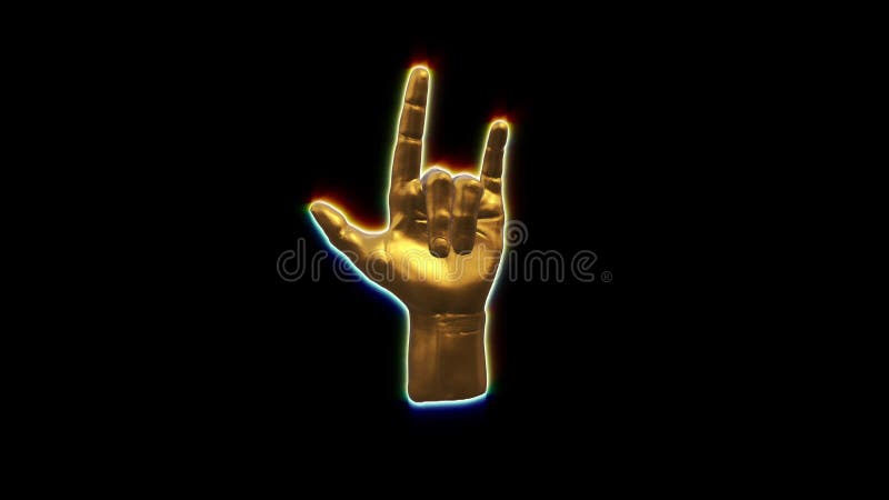 Hand Sign Fingers Motion Loop Animation Stock Video - Video of pointing ...