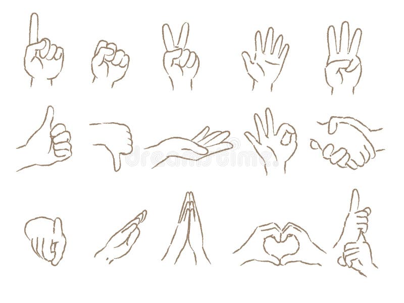 Hand sign stock vector. Illustration of scissor, hand - 138831394