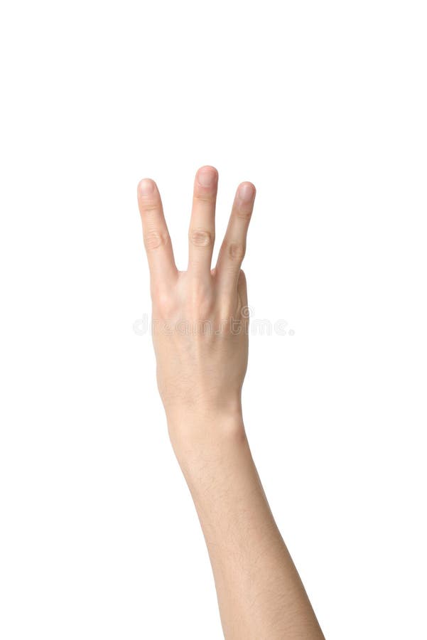 Hand sign of number three stock photo. Image of finger - 50732222
