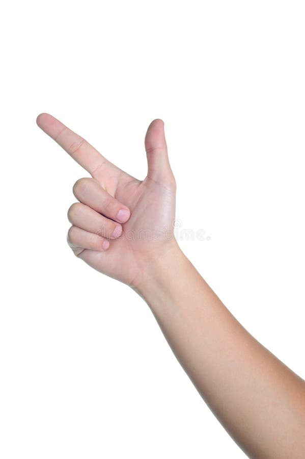 Hand Sign Posture Direct Isolated Stock Image - Image of item ...