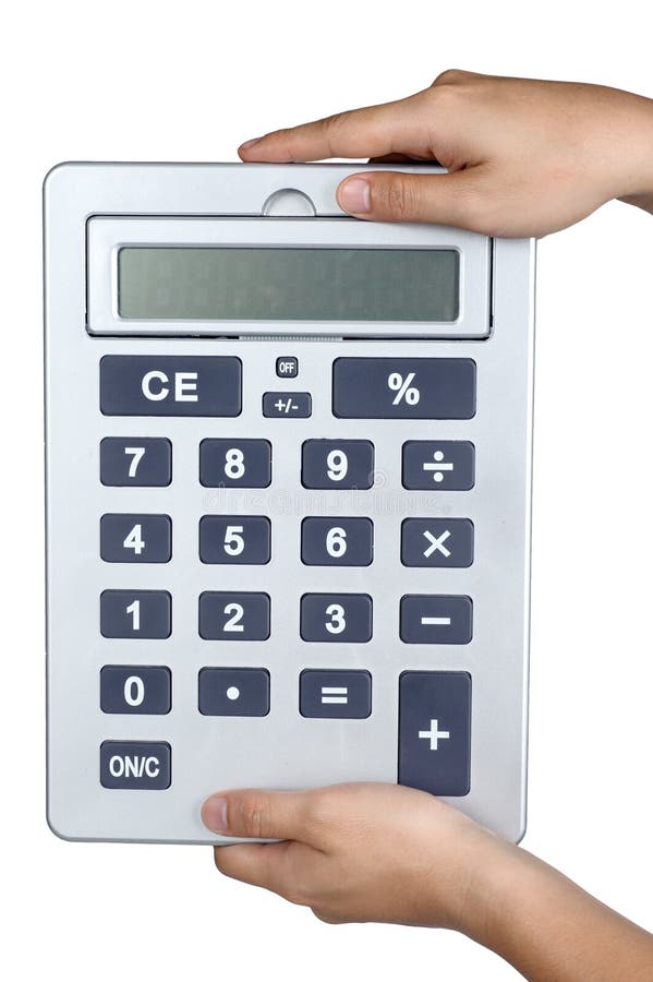 Hand Sign Posture Hold Calculator Isolated Stock Photo - Image of ...